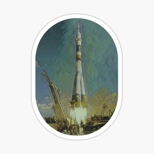 " Soyuz Rocket Launch" Sticker for Sale by LordBertil | Redbubble