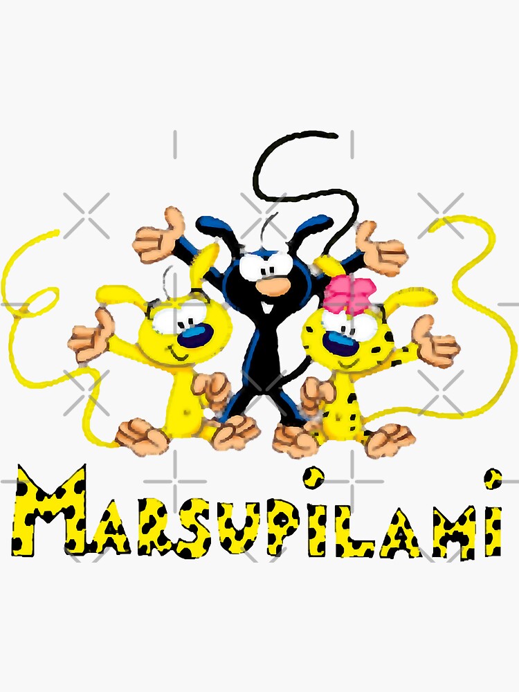 "Vintage Retro Belgian Marsupilami Comics Gift For Everyone" Sticker ...