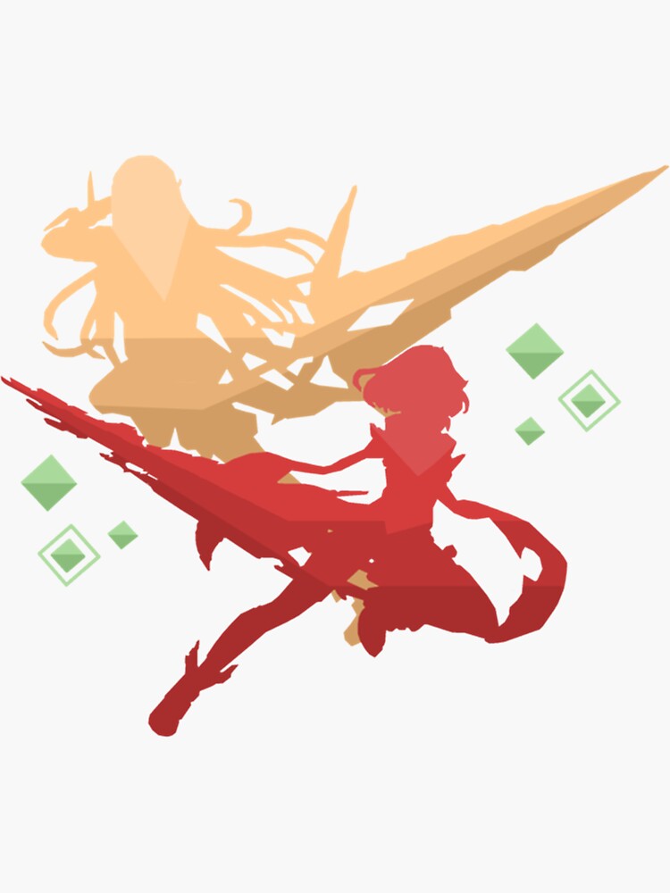 "Xenoblade Pyra and Mythra " Sticker for Sale by tonhinjoylynn | Redbubble