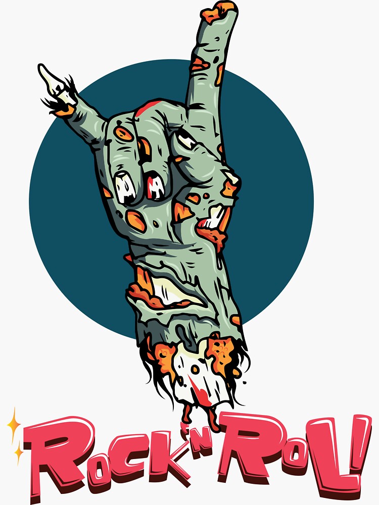 "Zombie Hand Rock 'n' Roll! | Zombie Rock N Roll Hand Halloween ...