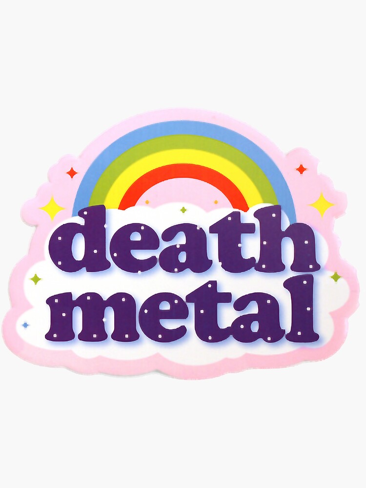 "Death metal rainbow" Sticker for Sale by JeremyCarter1 | Redbubble