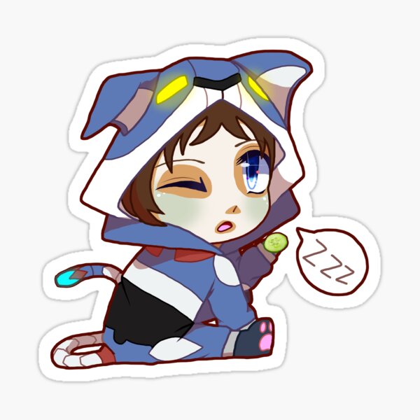 "Chibi Voltron Onesie Sticker Lance w/ Face Mask" Sticker by CCWolfie ...