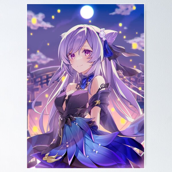 "Keqing Genshin Impact Anime Waifu" Poster for Sale by willybatlong ...