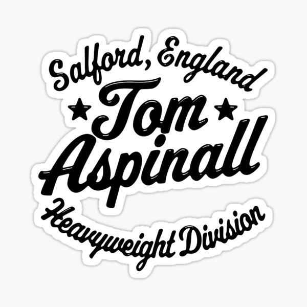 "Tom Aspinall Script" Sticker for Sale by freelobster | Redbubble