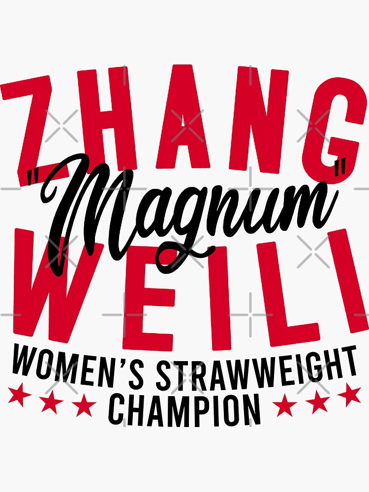 "Zhang Weili 'Magnum' Script" Sticker for Sale by freelobster | Redbubble