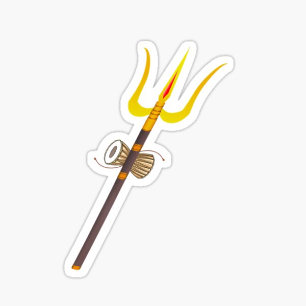 "Trishula Lord Shiva Divine Trident Trishul Spear" Sticker for Sale by ...
