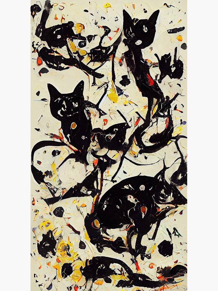 If Jackson Pollock had a cat Premium Matte Vertical Poster sold by ...