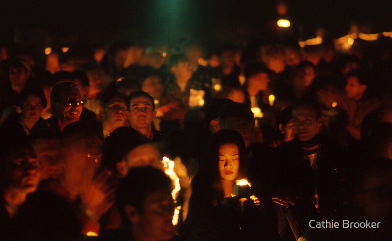 "Candlelight Rally, Sydney, 1994" by Cathie Brooker | Redbubble