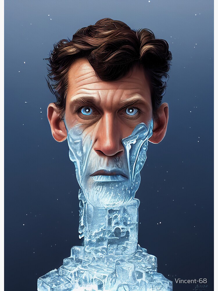 "Ice Man with beard Portrait Cartoon" Sticker for Sale by Vincent-68 ...