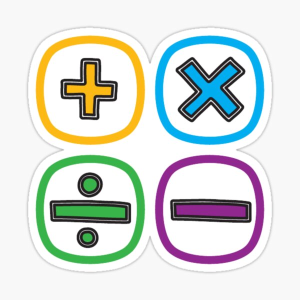 "Mathematics Symbols" Sticker for Sale by skystar123 | Redbubble
