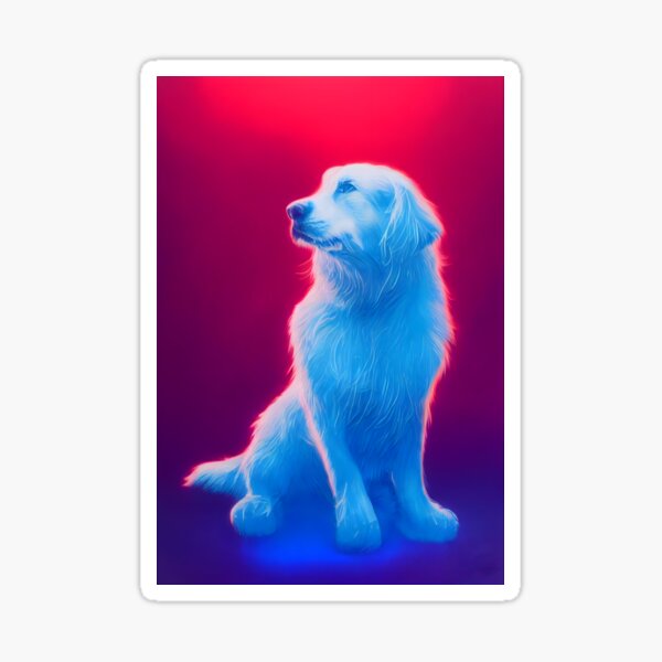 "That Good Boi, Red on Blue #3" Sticker for Sale by Greatless | Redbubble