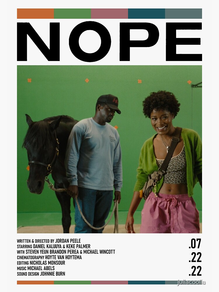 "Nope - "Em and OJ" Fan Poster" Sticker for Sale by juliacoolia | Redbubble