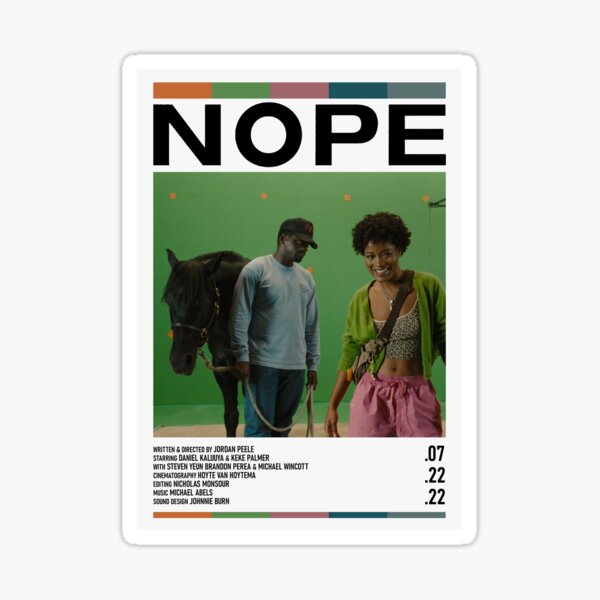 "Nope - "Em and OJ" Fan Poster" Sticker for Sale by juliacoolia | Redbubble