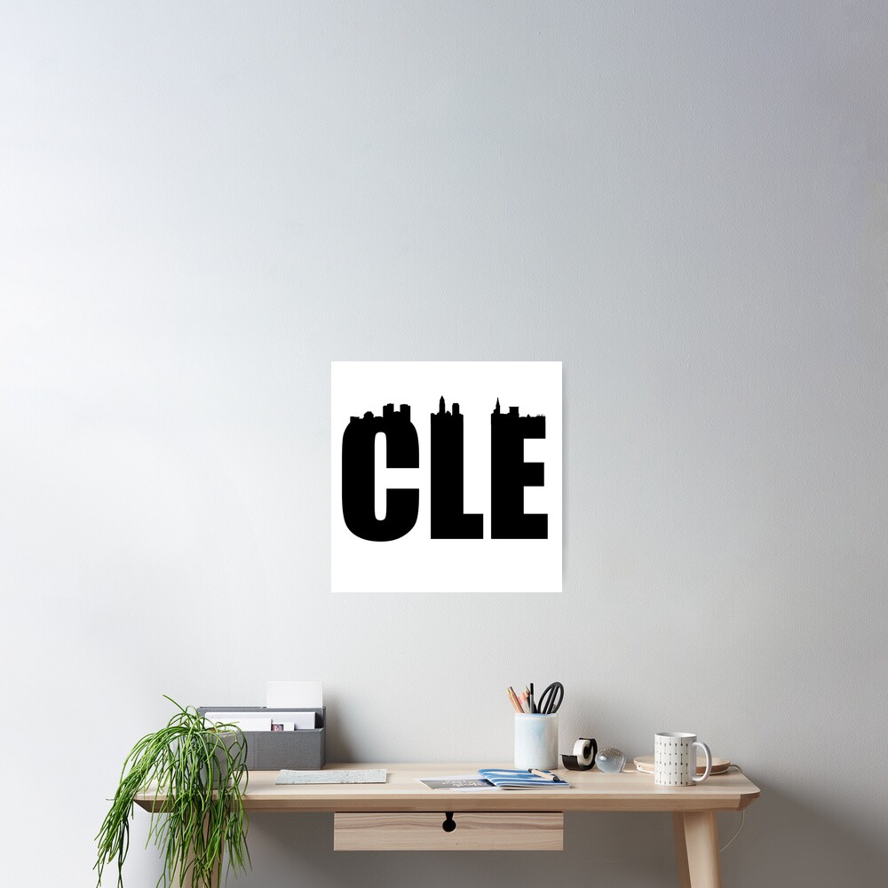 "CLE-Skyline" Poster for Sale by HannnahFraymann | Redbubble