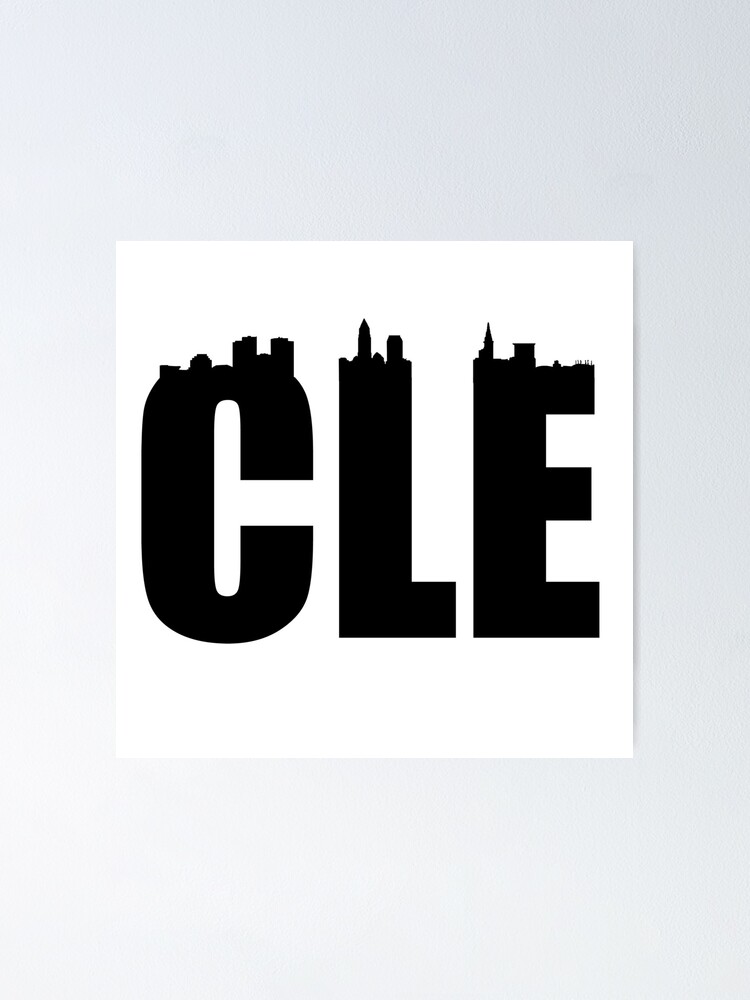"CLE-Skyline" Poster for Sale by HannnahFraymann | Redbubble