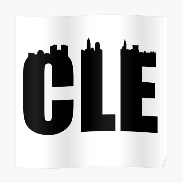 "CLE-Skyline" Poster for Sale by HannnahFraymann | Redbubble