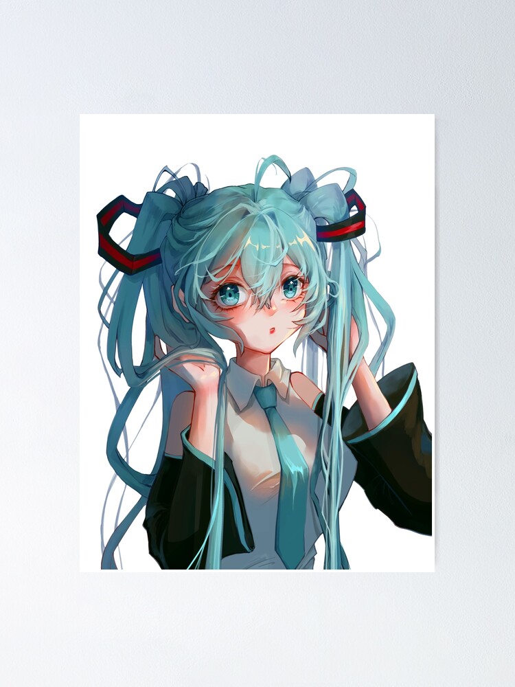 "Cute Hatsune Miku " Poster for Sale by GuheheOtaku | Redbubble