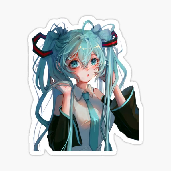 "Cute Hatsune Miku " Sticker for Sale by GuheheOtaku | Redbubble