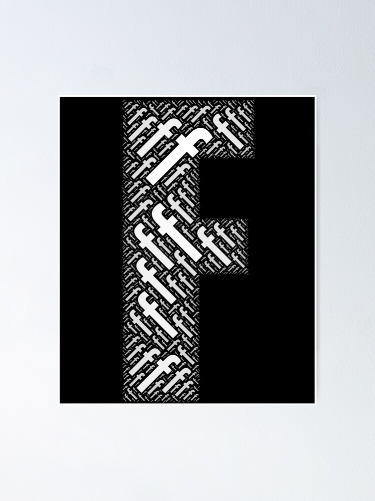 "Letter "F" Word text art typography" Poster for Sale by TextOnlySTORE ...