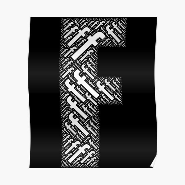 "Letter "F" Word text art typography" Poster for Sale by TextOnlySTORE ...