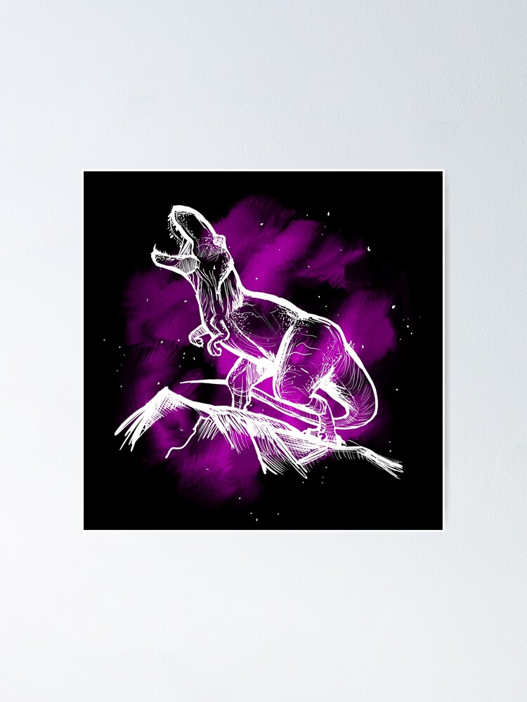"Violet Galaxy T-Rex" Poster for Sale by KingBillyArts | Redbubble