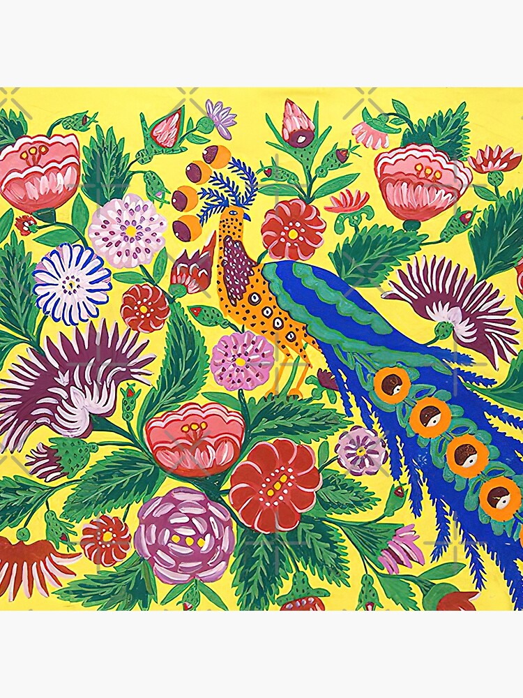 "Maria Prymachenko Summer Bloom Bird" Throw Pillow for Sale by ...