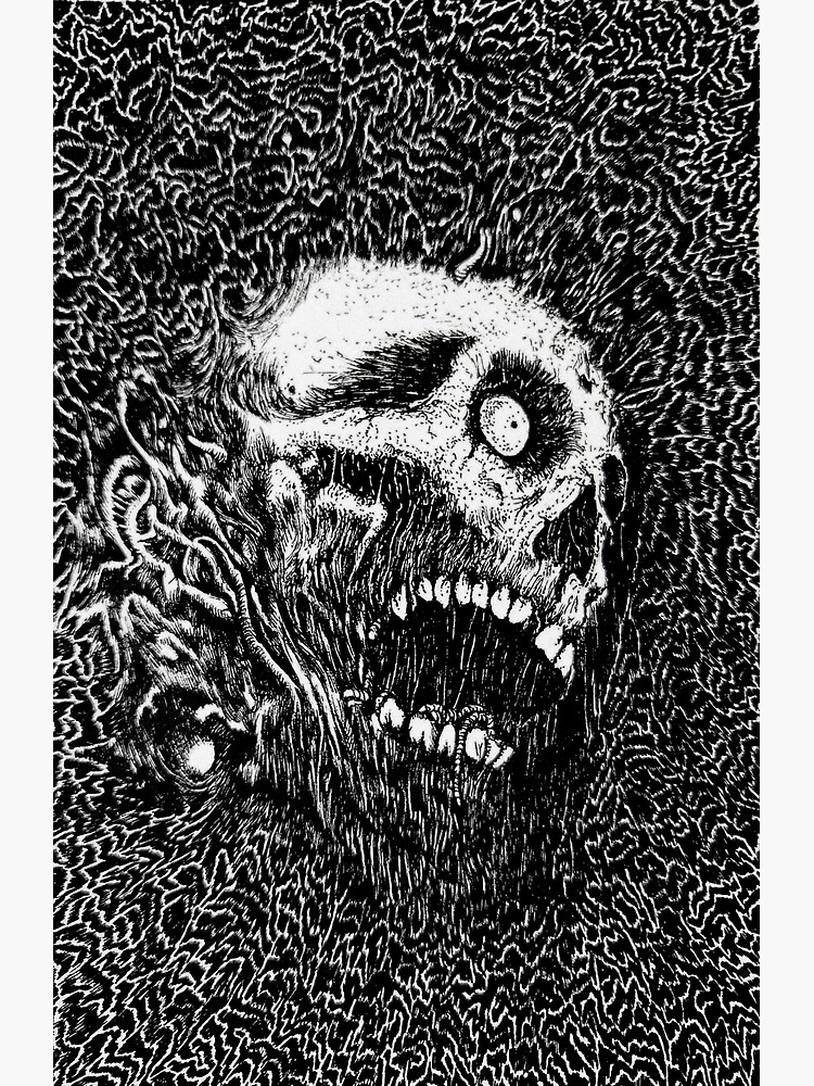 "Neural Shocked Skull" Poster for Sale by Pocomoco | Redbubble