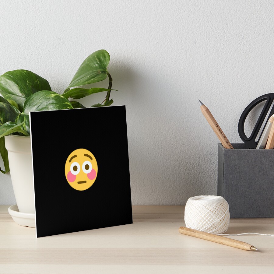 "Flushed Face | Iphone Case | Meme | emoji flushed face" Art Board ...