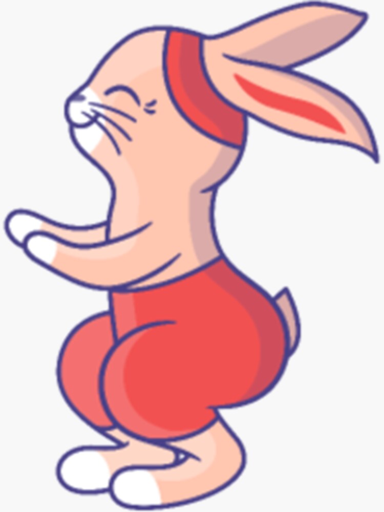 "Workout bunny cute bunny exercising" Sticker for Sale by ThomasJaru ...
