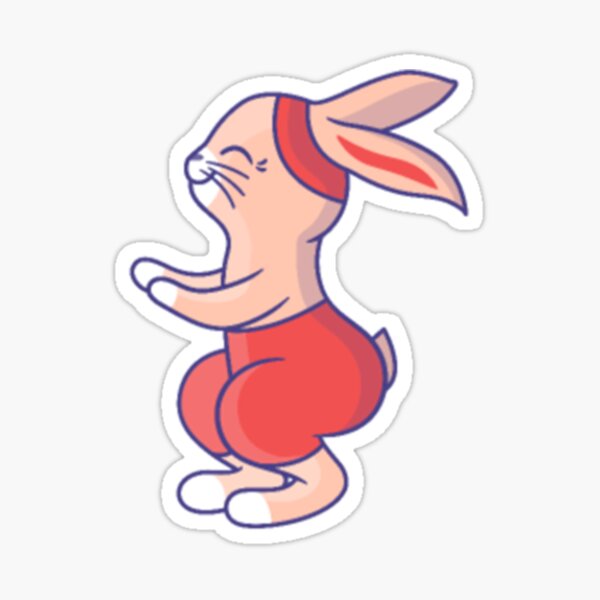 "Workout bunny cute bunny exercising" Sticker for Sale by ThomasJaru ...