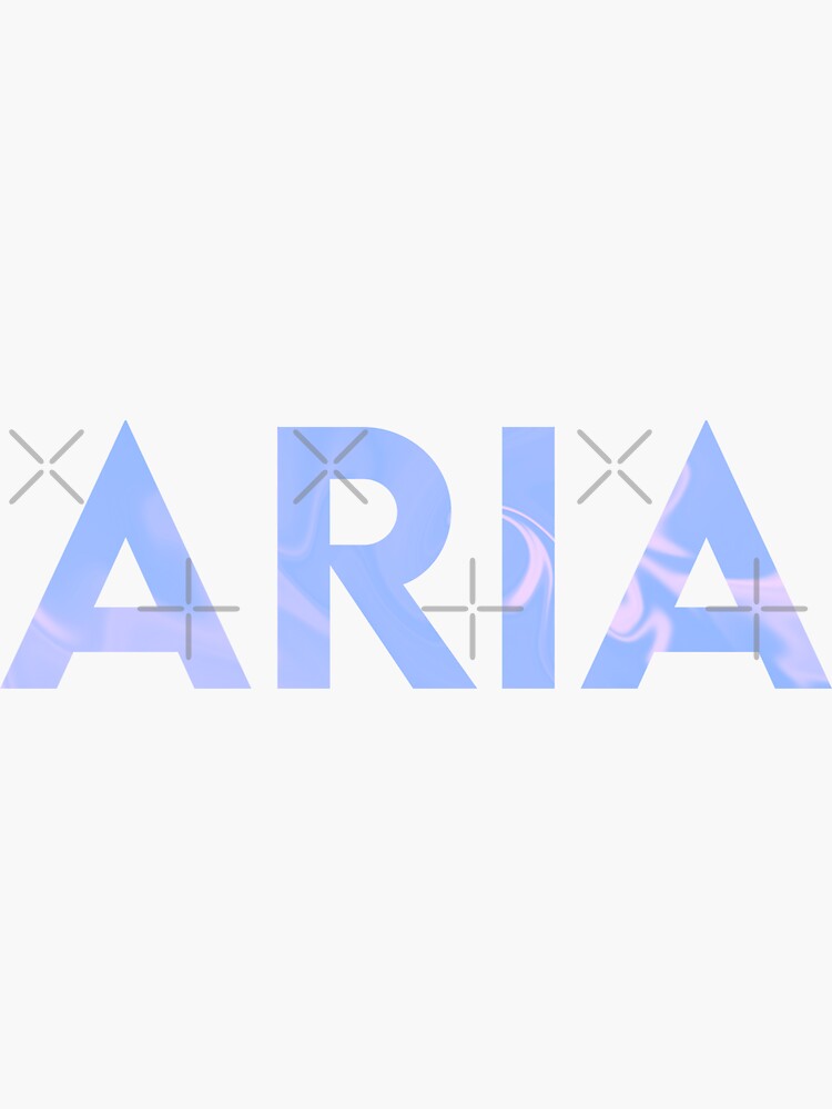 "Aria Name" Sticker for Sale by ellebackup | Redbubble