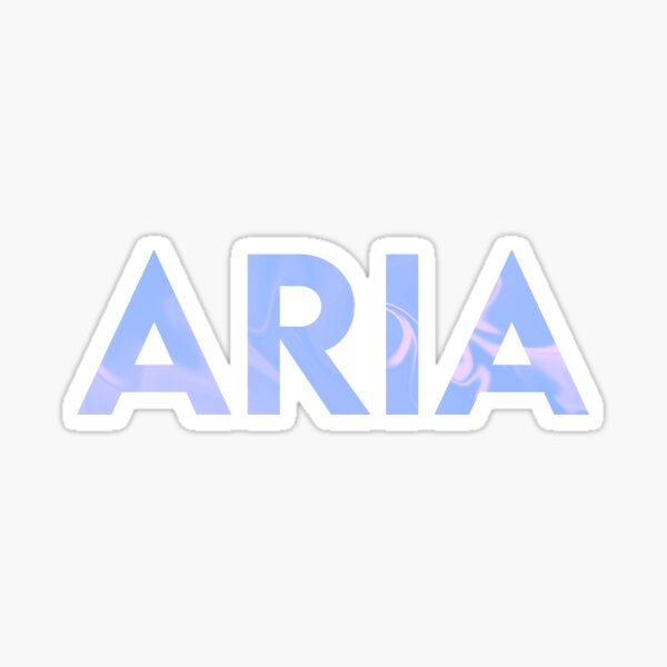 Aria Name Sticker For Sale By Ellebackup Redbubble