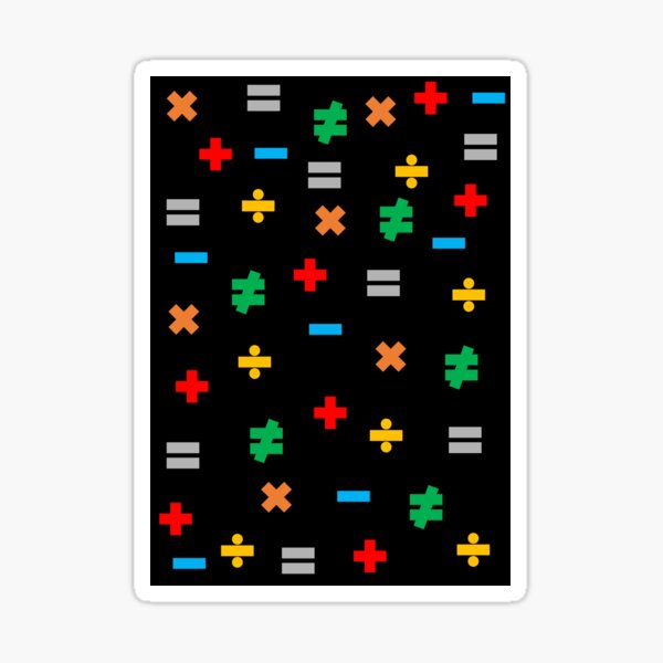 "Math symbols" Sticker for Sale by satya881 | Redbubble