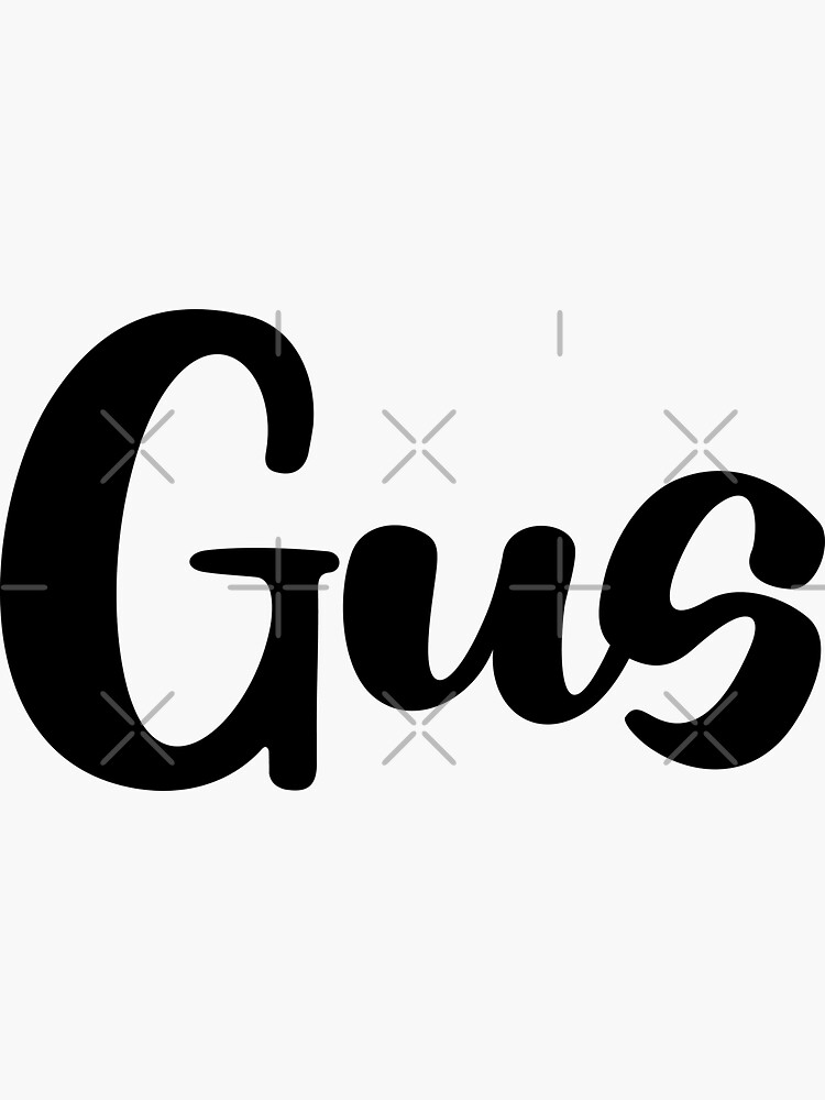 "Gus Name" Sticker for Sale by Designian | Redbubble