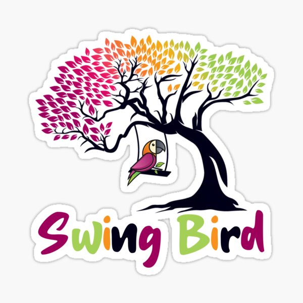 "Swing bird" Sticker for Sale by Hadimubeen | Redbubble