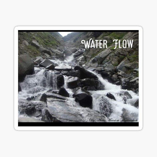 "water flow" Sticker for Sale by sanchit7717 | Redbubble