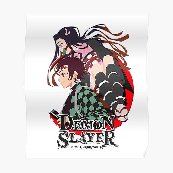 "Demon Slayer Kimetsu no Yaiba Tanjiro Nezuko Character Print" Poster ...