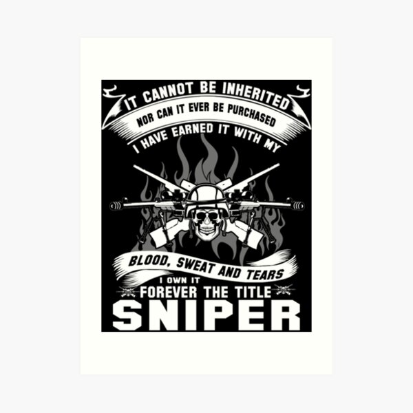 "Sniper sniper police department sniper slogan sn" Art Print for Sale ...