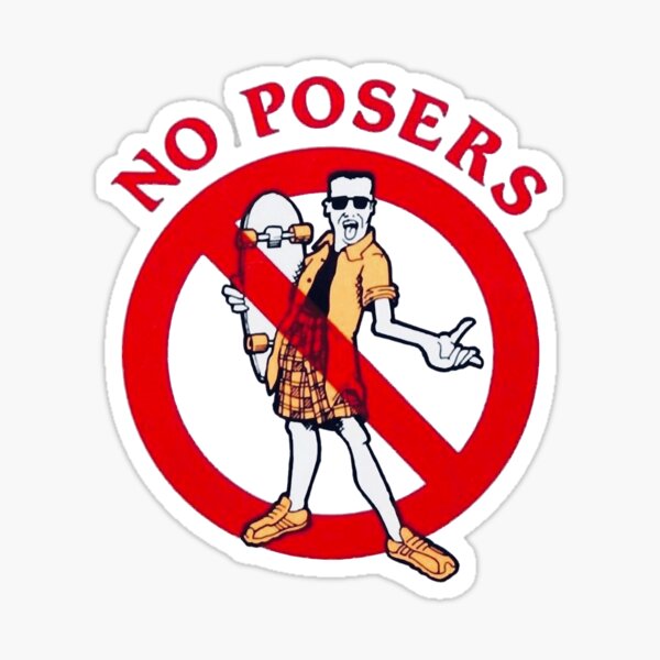 "no poser sign " Sticker for Sale by KathrynBranst | Redbubble