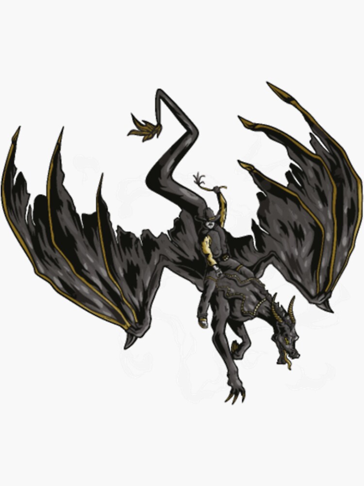 "Cowboy Riding Dragon Creature Mythological" Sticker for Sale by ...