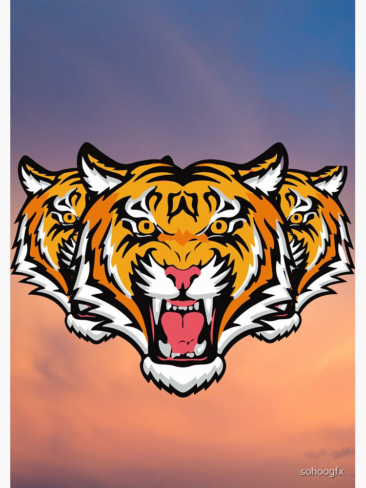 "Tri face tiger" Sticker for Sale by sohoogfx | Redbubble