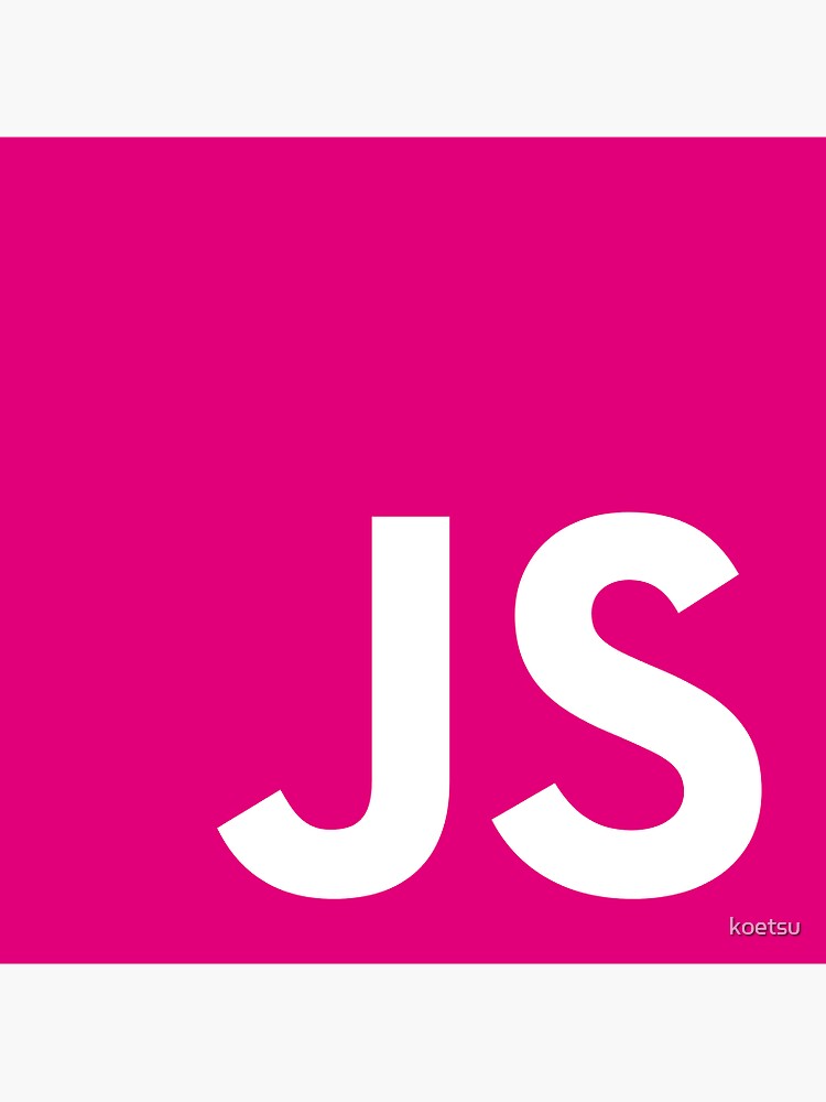 "js pink logo" Sticker for Sale by koetsu | Redbubble