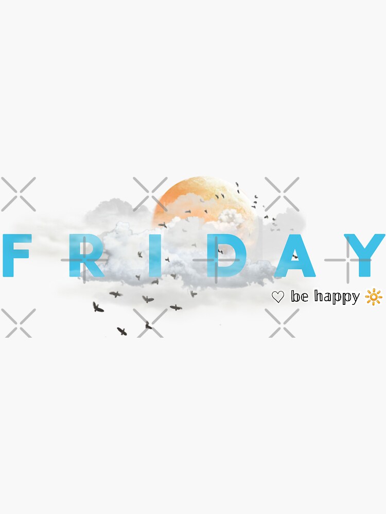 "Friday ?" Sticker for Sale by ARTxON | Redbubble