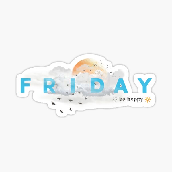 "Friday ?" Sticker for Sale by ARTxON | Redbubble