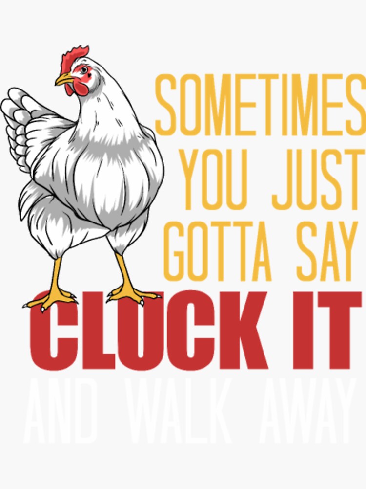 "Funny Chicken Cluck It Chicken14" Sticker for Sale by ManhMaoo | Redbubble
