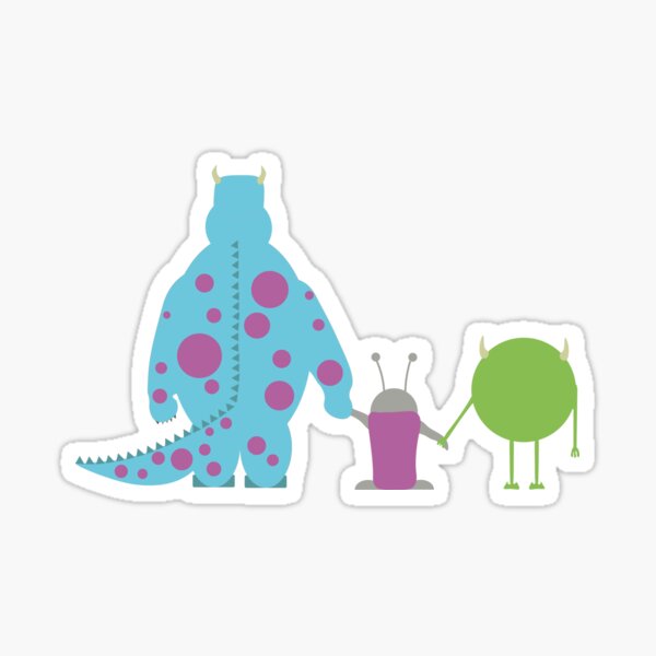 "Mike, Sully & Boo" Sticker for Sale by MalteseArtist | Redbubble