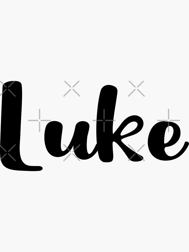 "Luke Name" Sticker for Sale by Designian | Redbubble