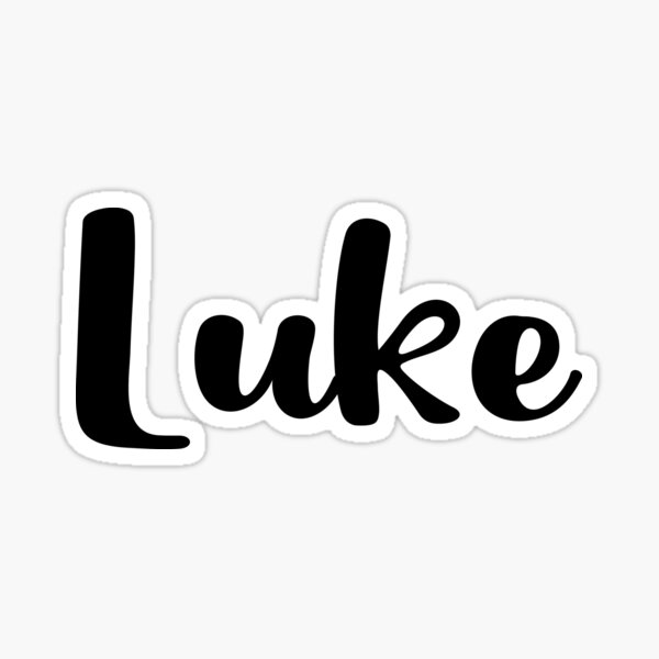 "Luke Name" Sticker for Sale by Designian | Redbubble
