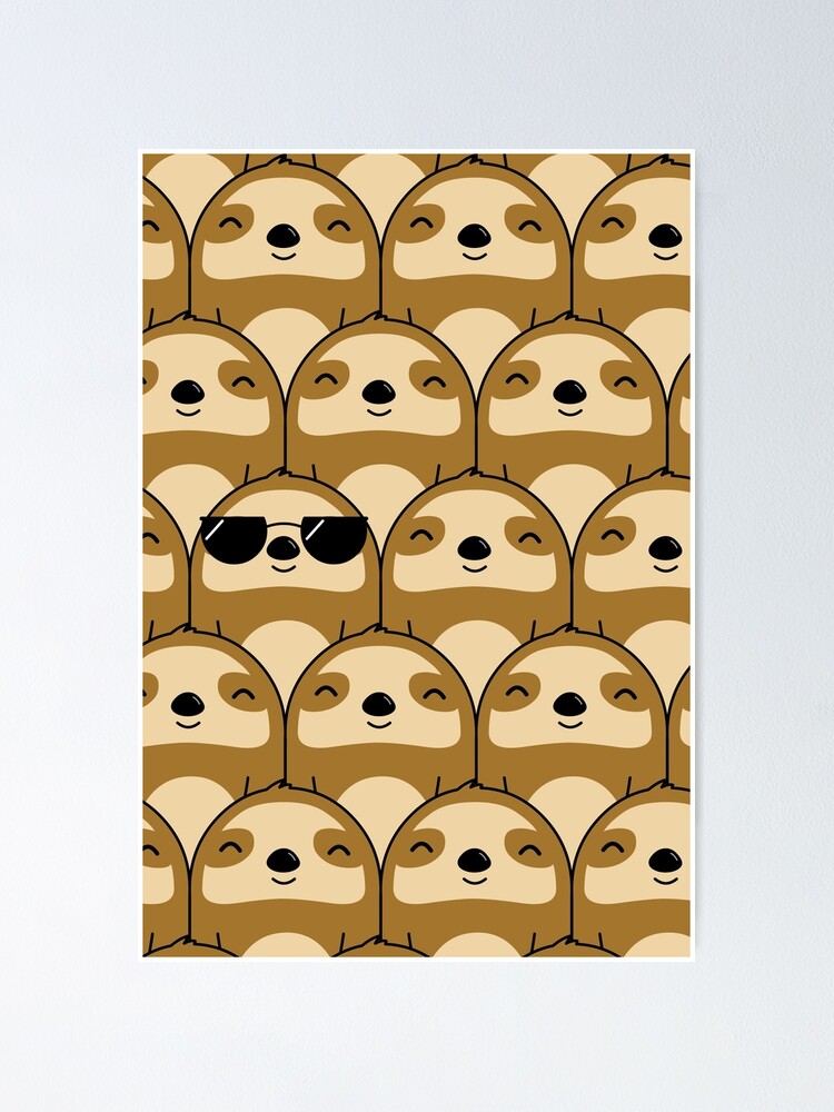 "Sloth Army" Poster by cartoonbeing | Redbubble