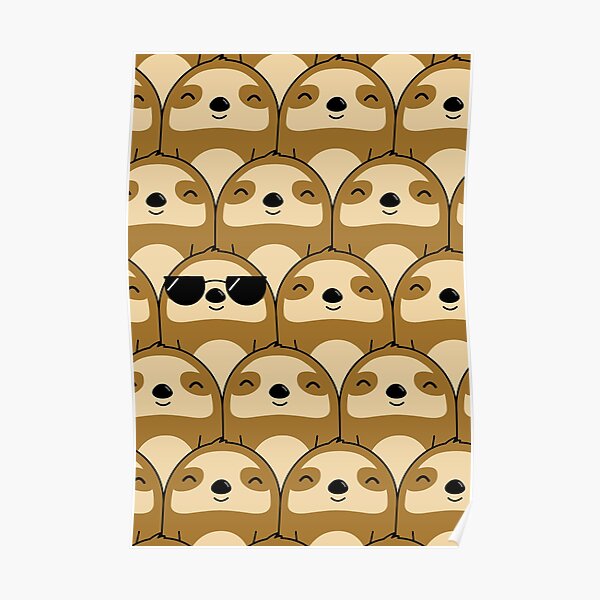 "Sloth Army" Poster by cartoonbeing | Redbubble